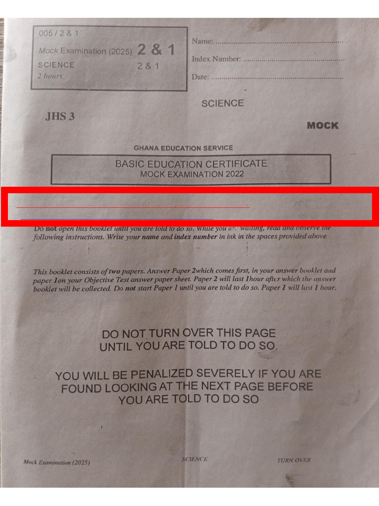 Mock3 Sci. GTP | PDF