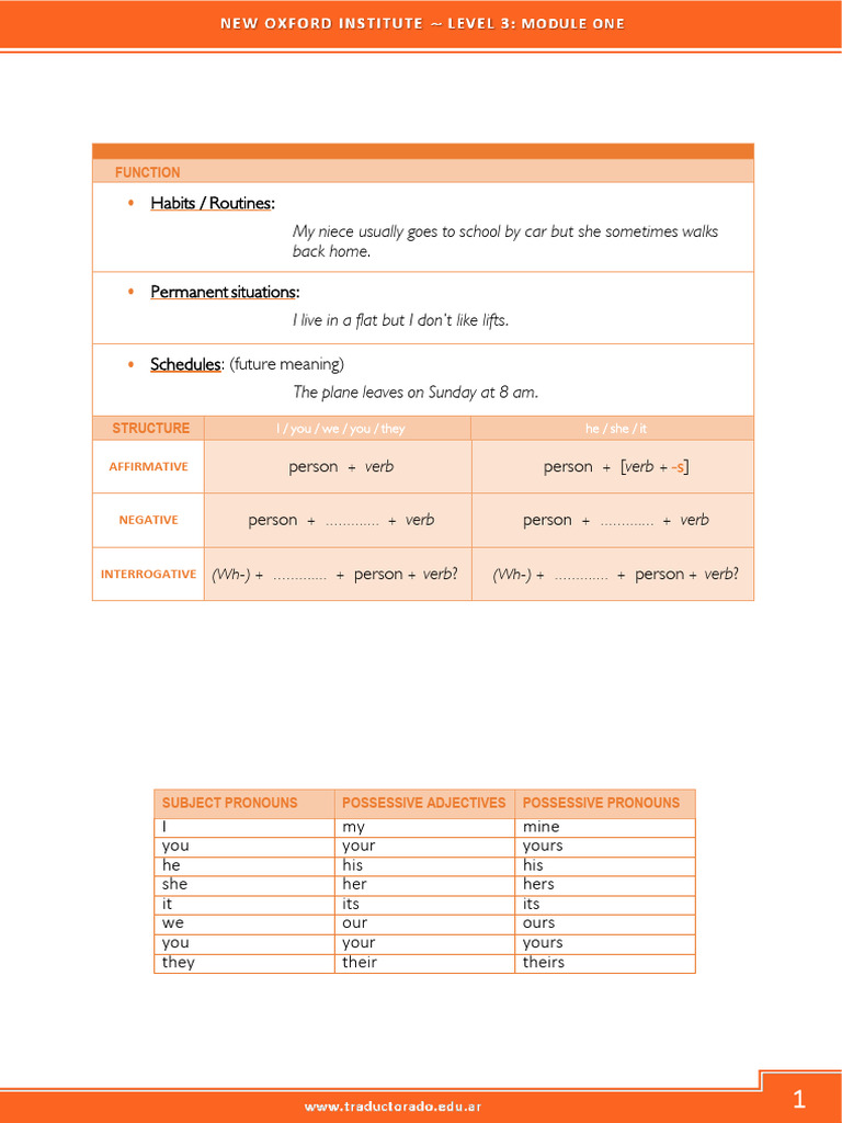 Inglés 2do Año | PDF | Perfect (Grammar) | Grammar