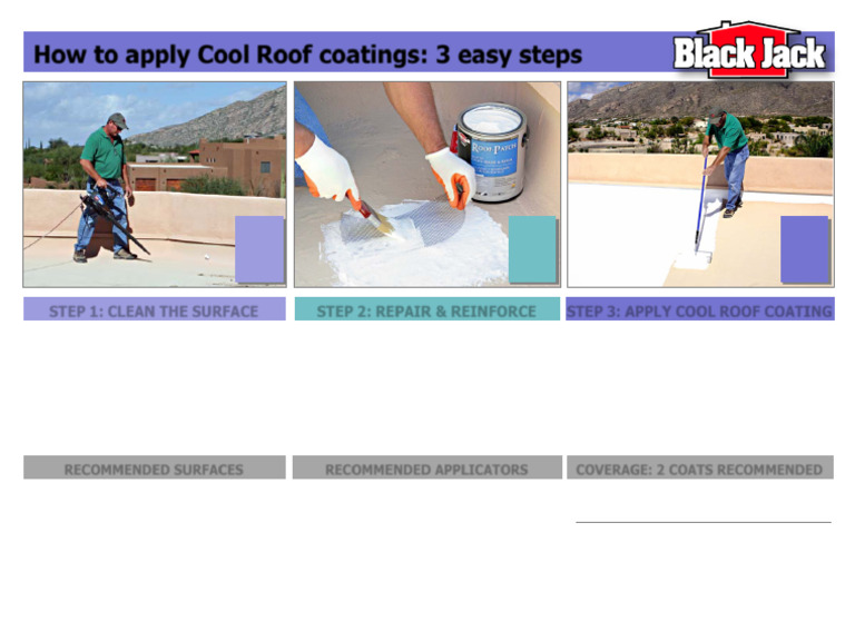How To Apply Cool Roof Coatings: 3 Easy Steps | PDF