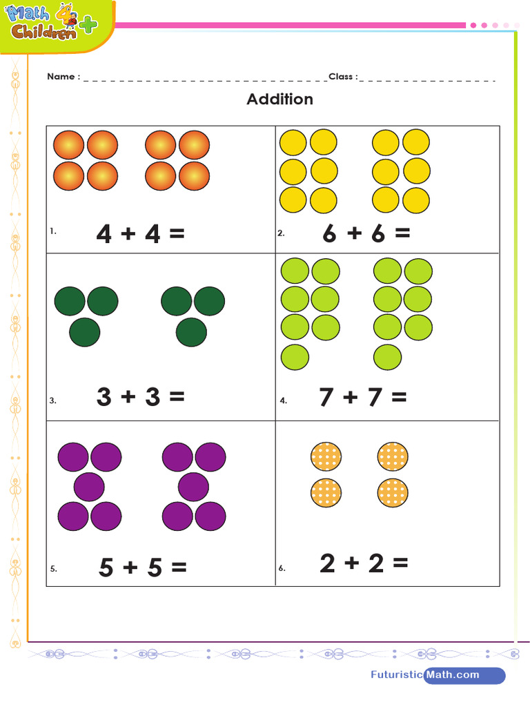 Adding Doubles Worksheet | PDF