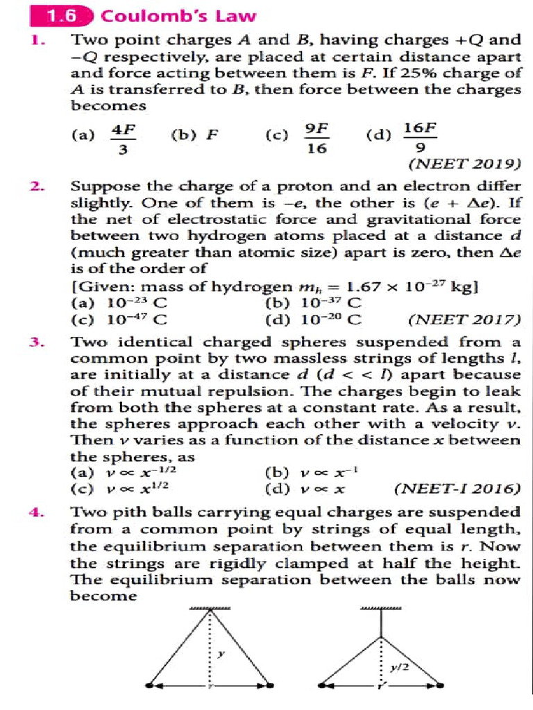 Electric Charges and Field | PDF | Force | Electric Field