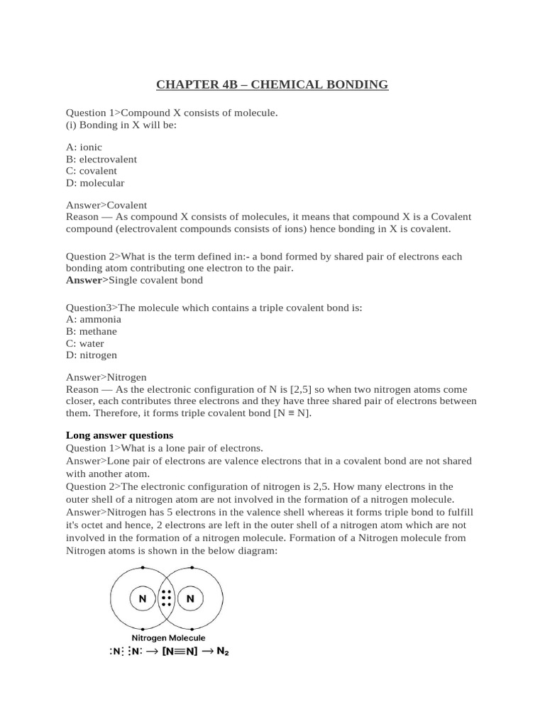 Understanding Chemical Bonding Concepts | PDF | Chemical Bond | Ion