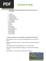 Physical Geography of Spain Maps | PDF | Spain | Physical Geography