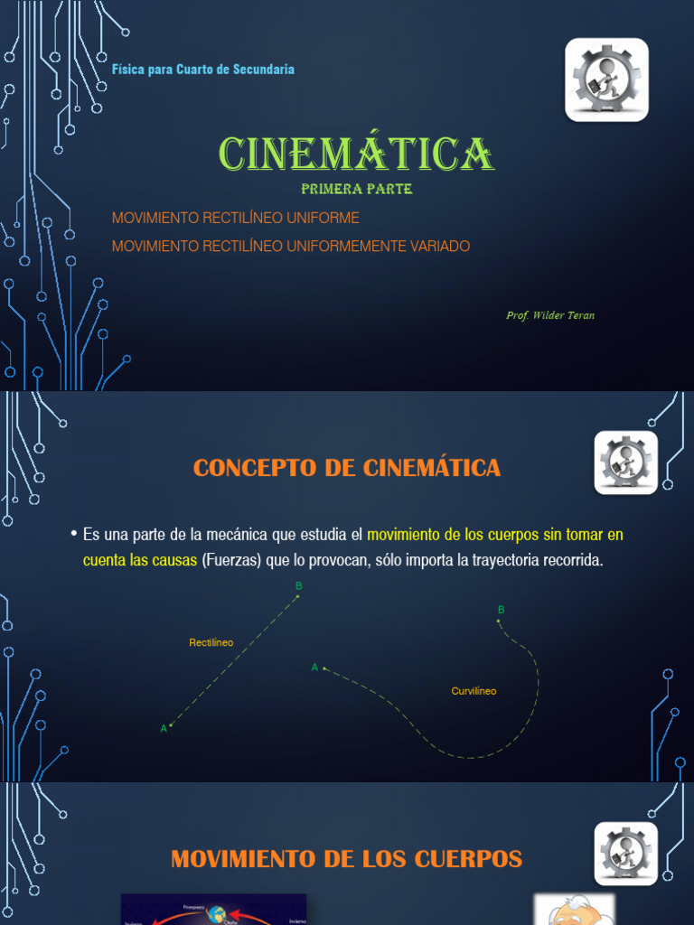 CINEM-TICA - 1ra Parte - 4 | PDF | Aceleración | Velocidad