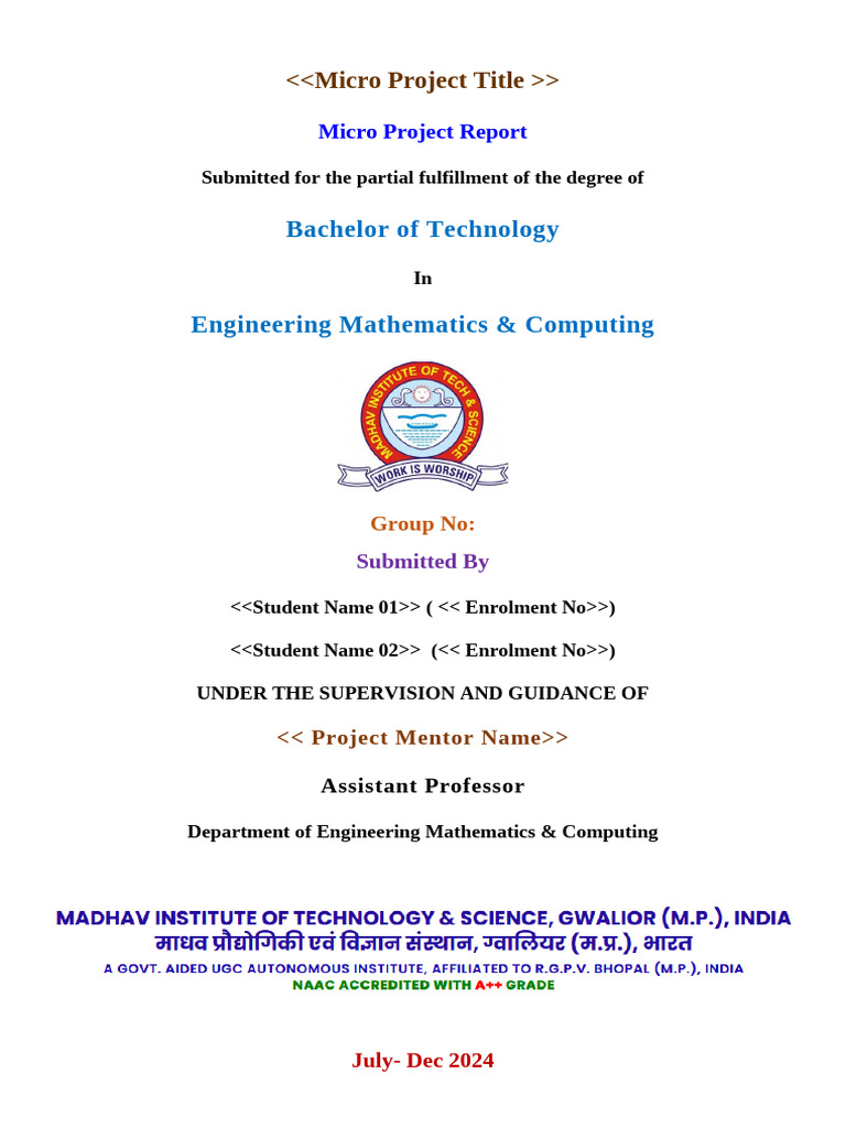 Micro Project File format 23122024 | PDF | Computing