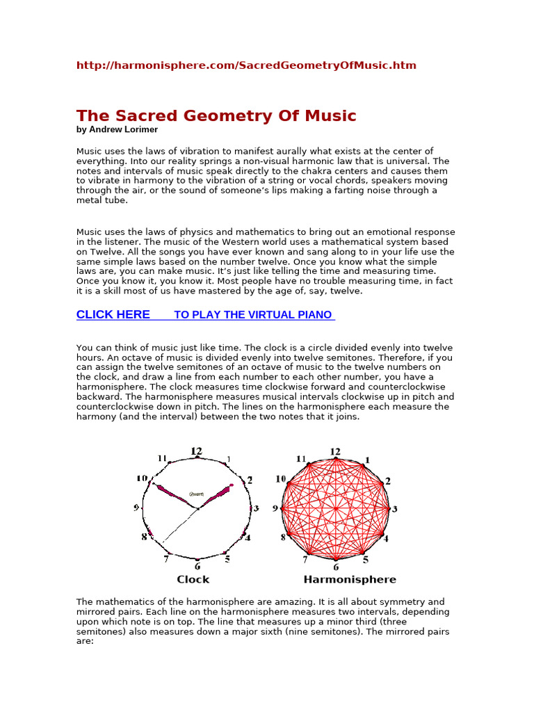 Sacred Geometry in Music Explained | PDF | Minor Scale | Chord (Music)
