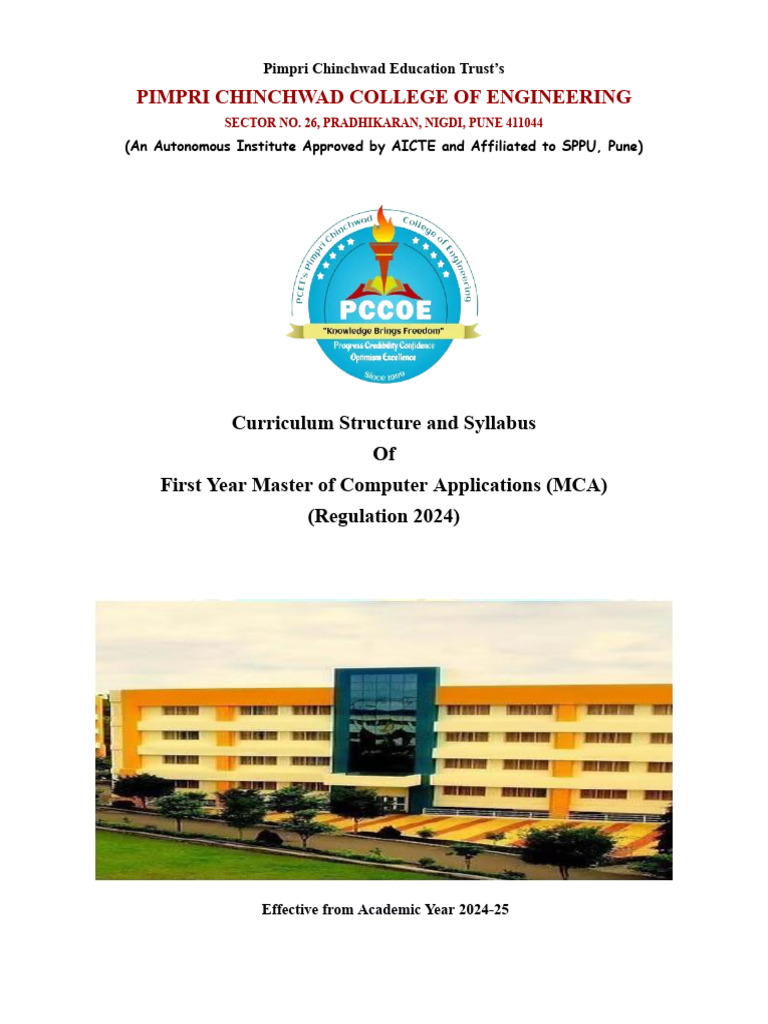 MCA Curriculum Structure 2024-25 | PDF | Computer Network | Network ...