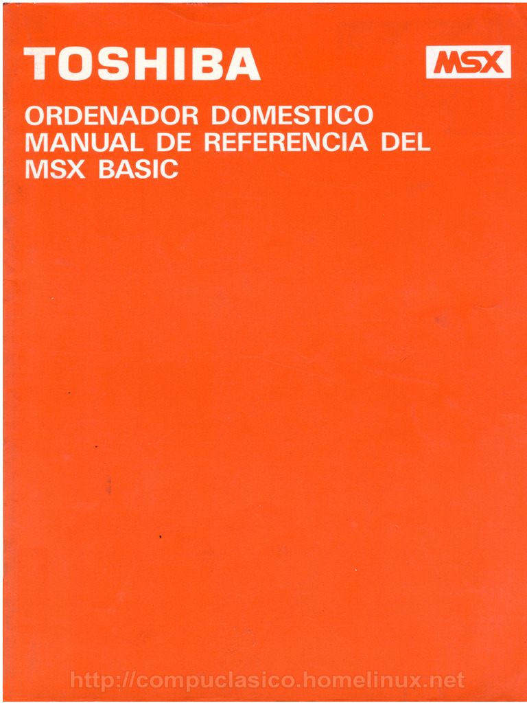 Toshiba - Manual Referencia MSX Basic | PDF
