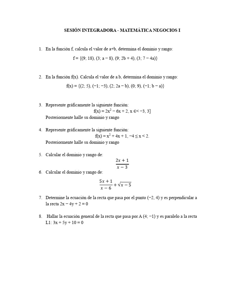 Sesión Integradora MN1 | PDF