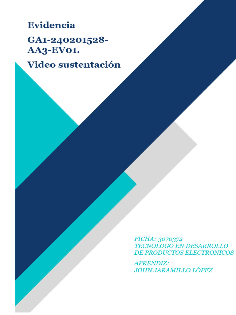 Evidencia de Proyecto Electrónico | PDF