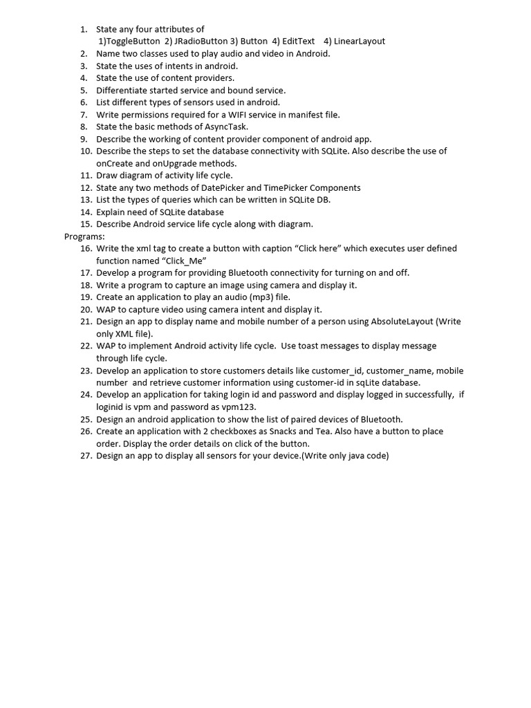 MAD Practice Questions | PDF