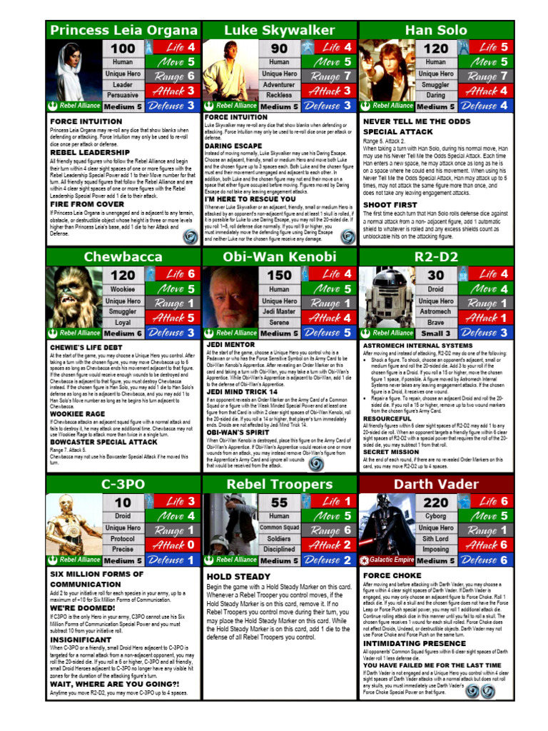 96x Star Wars - alt cards | PDF | Obi Wan Kenobi | Luke Skywalker