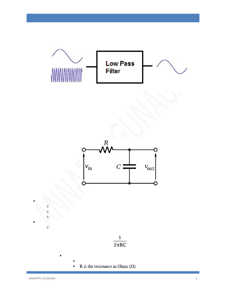 Passive Low-Pass Filter | PDF | Low Pass Filter | Electronic Filter