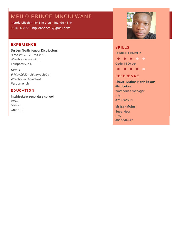 Warehouse Assistant | PDF