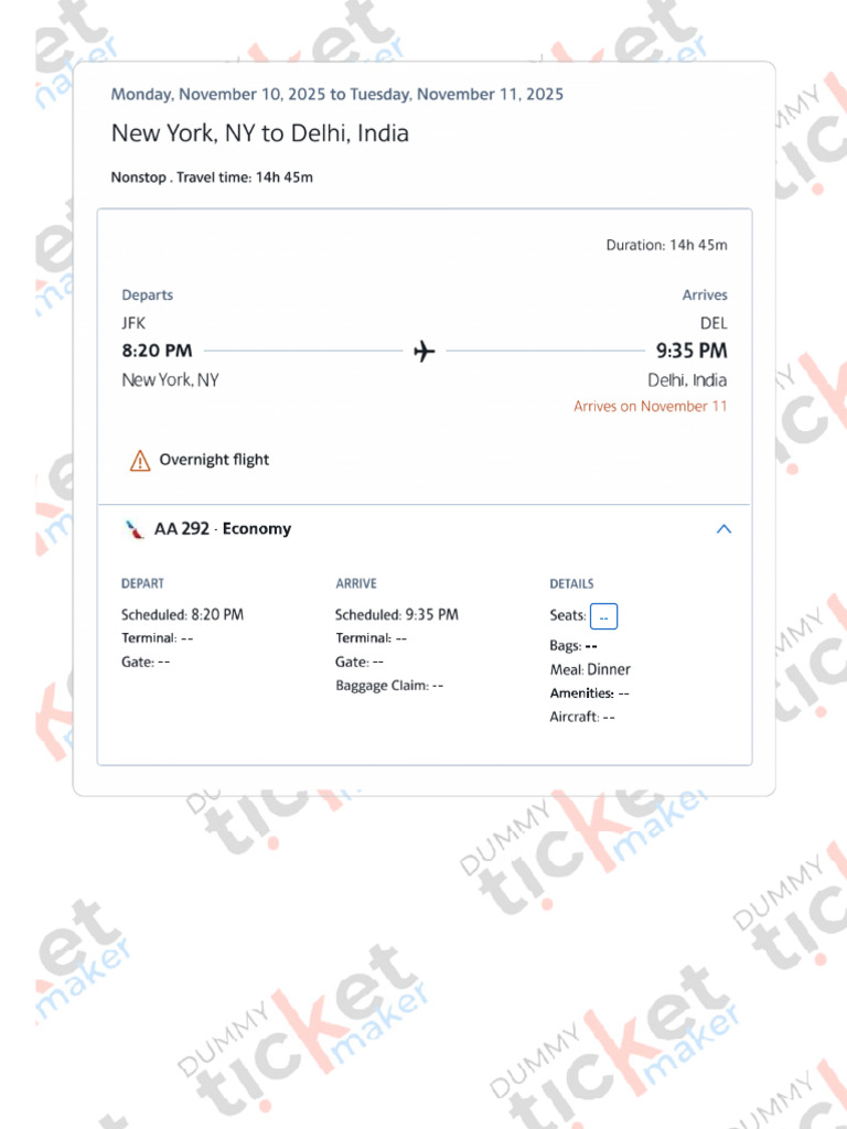 American Airlines - Ticket | PDF