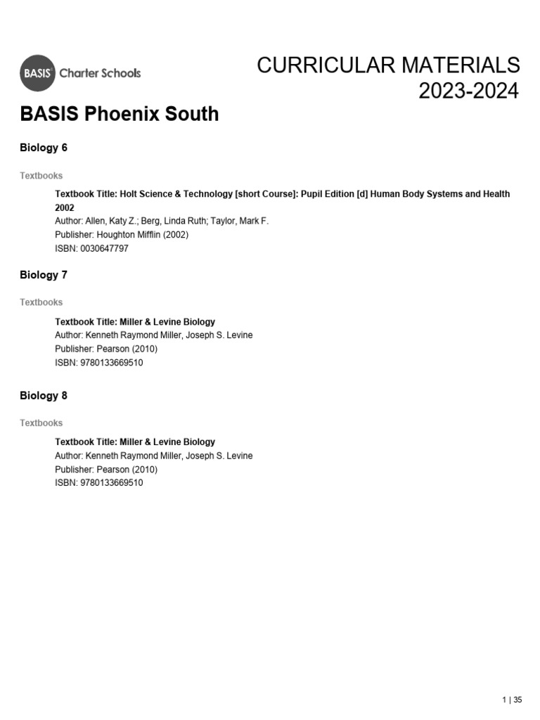 PhoenixSouth Curricular Materials | PDF