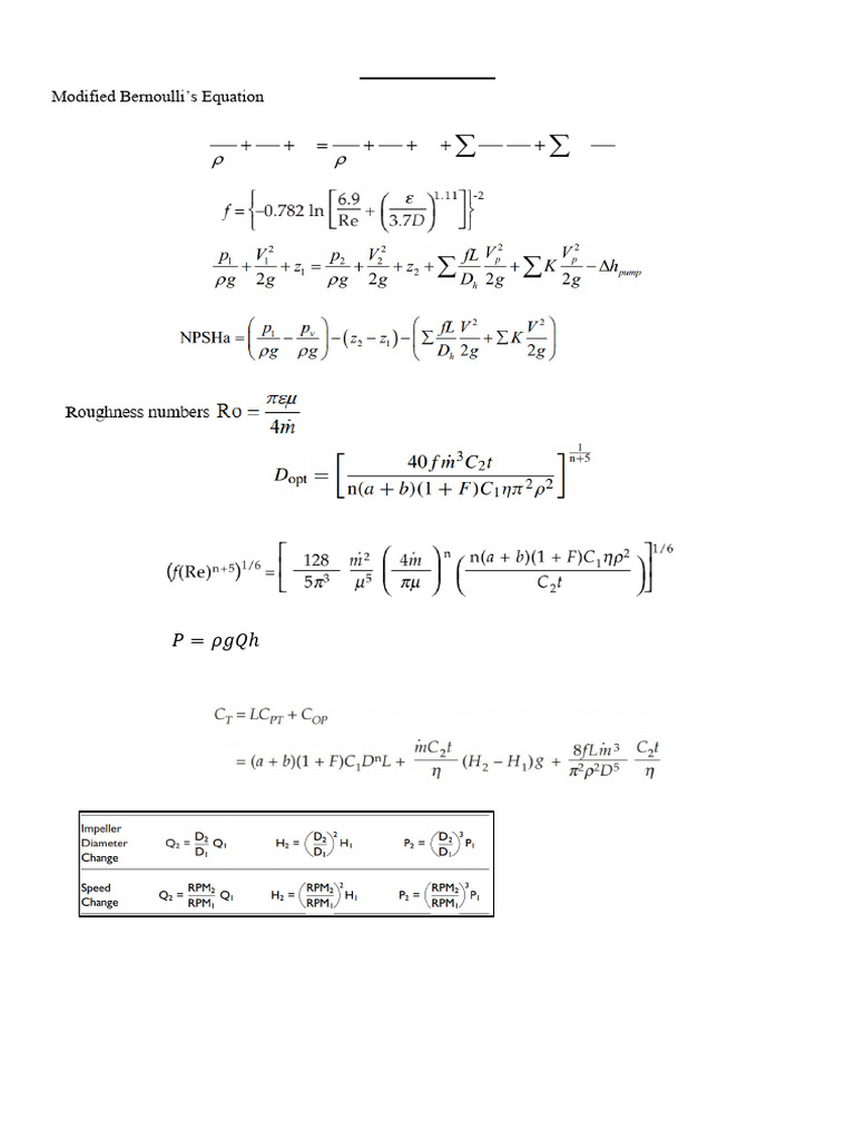 Sample Formula Sheet Mid-Term Exam SP2022 | PDF