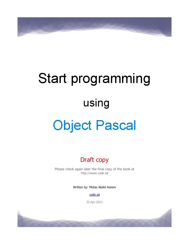 Start Prog Using Pascal | Download Free PDF | Control Flow | Subroutine
