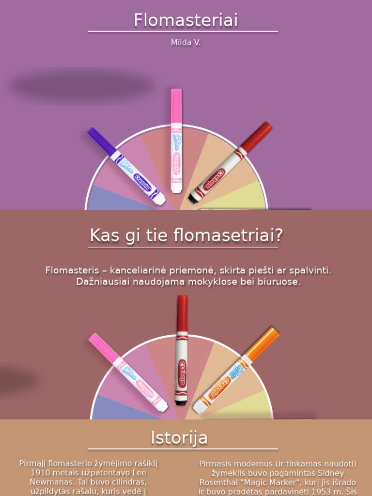 Flomasteriai | PDF