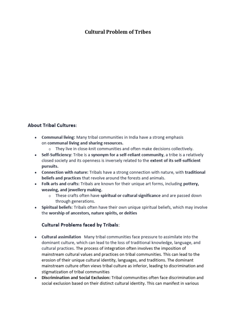 Challenges Facing Tribal Communities | PDF | Community | Discrimination