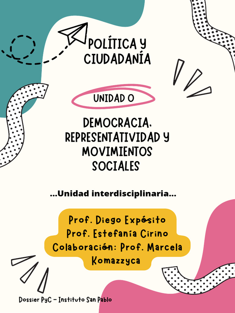 Unidad 0 - Democracia - Representatividad y Movimientos Sociales | PDF ...