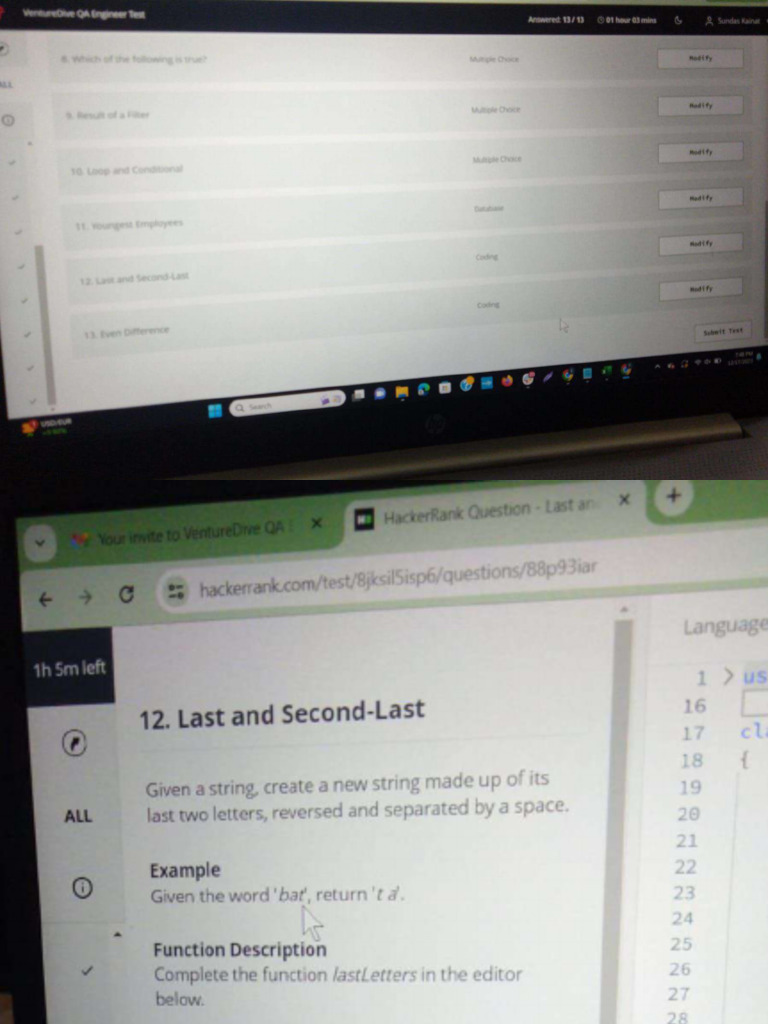 VentureDive HackerRank QA Test | PDF