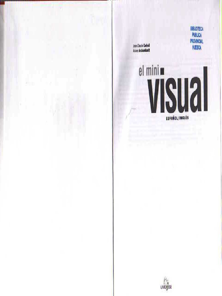 Mini Diccionario Visual Español-Ingles Larousse | PDF