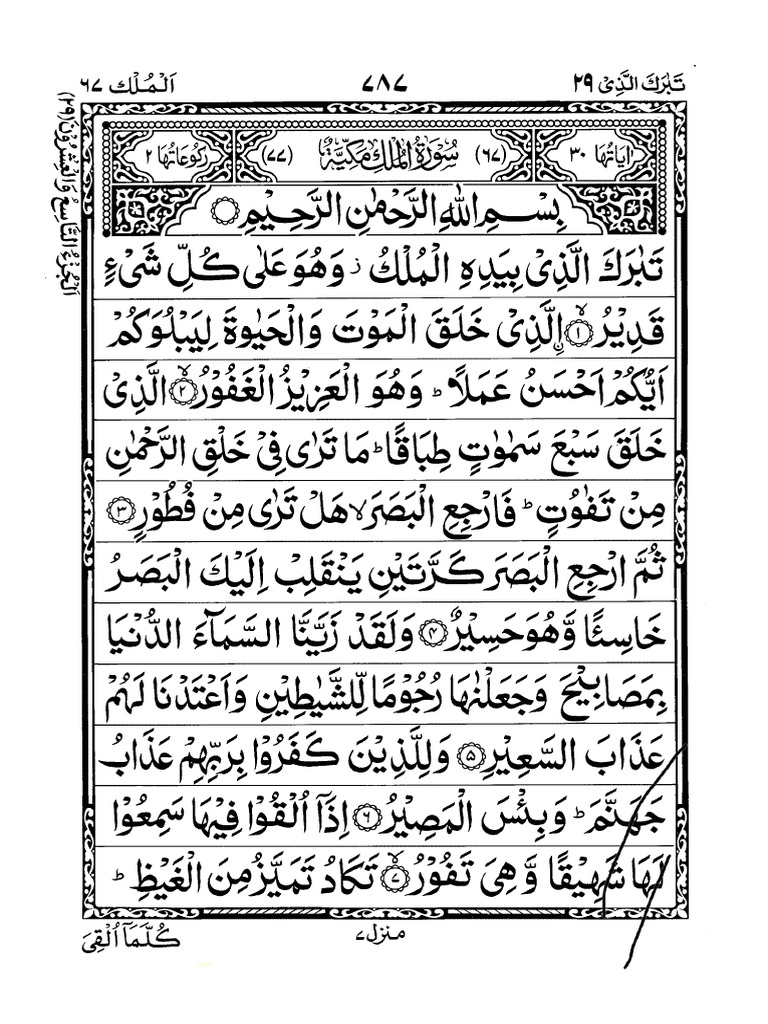 Surah Al-Mulk After Isha | PDF