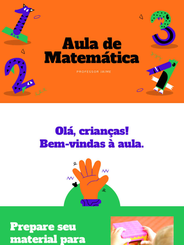 Aula de Matemática: Estrutura e Atividades | PDF | Aprendizado | Matemática