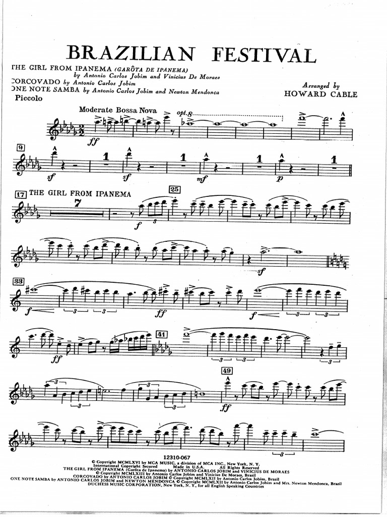 BRAZILIAN FESTIVAL - Partes | PDF