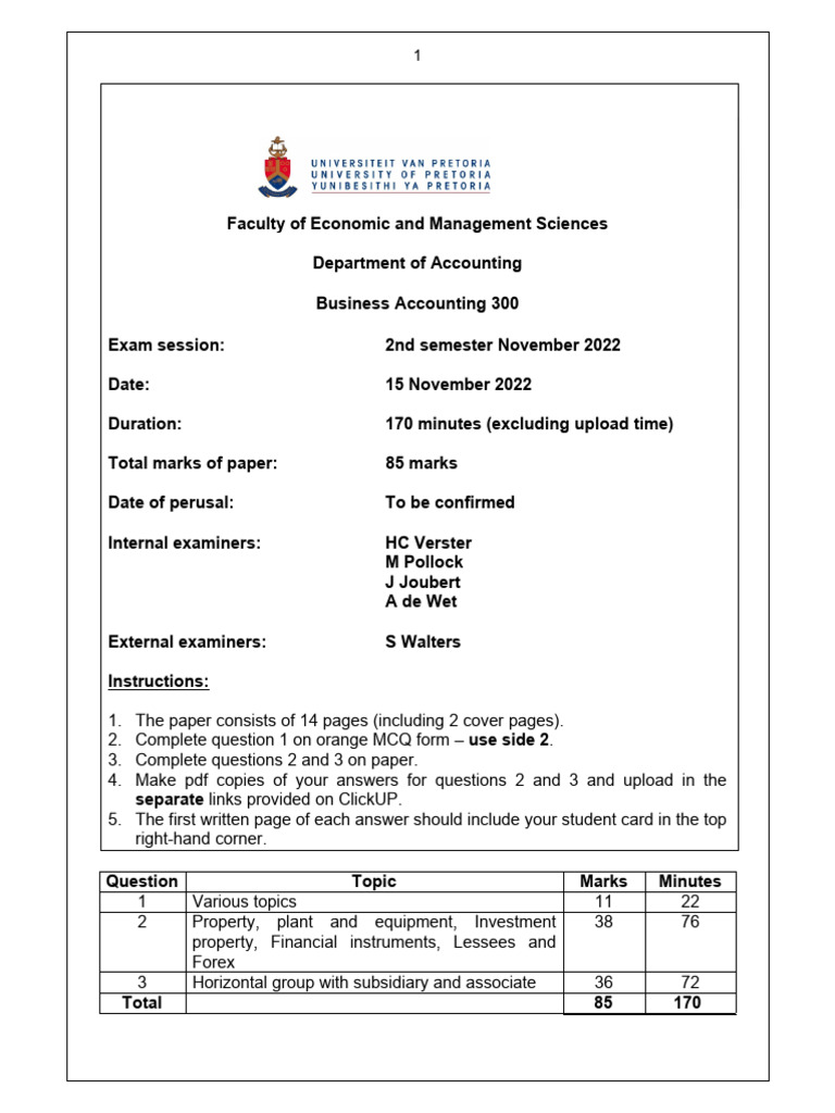 BAC 300 Exam 2022 Question Paper | PDF | Preferred Stock | Dividend