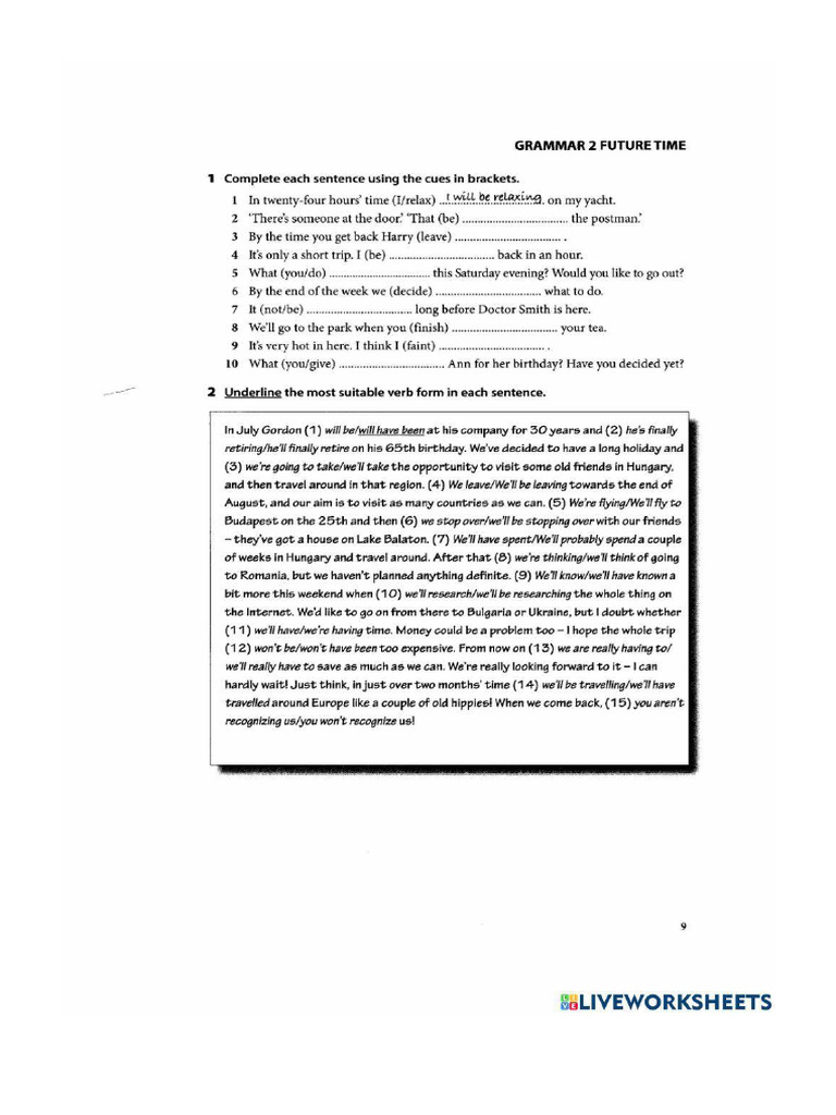 Future Mixed 5 Homework | PDF