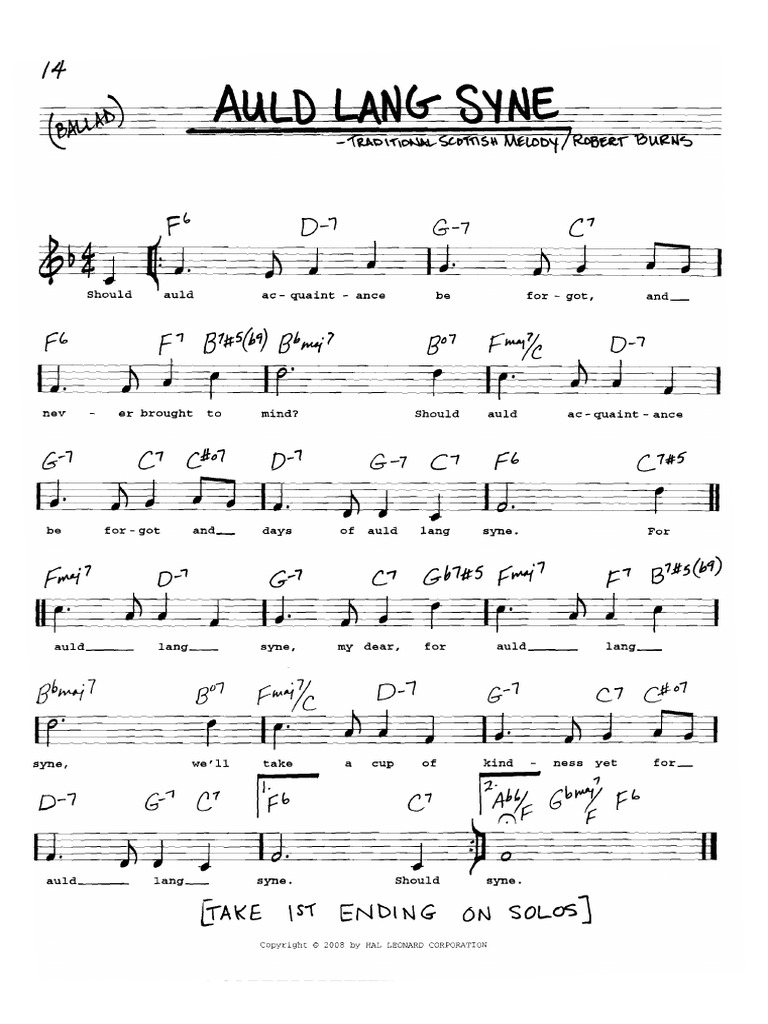Auld Lang Syne | PDF