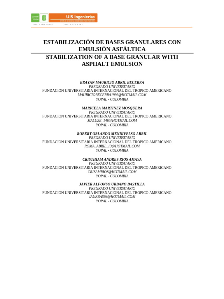 Pasos Documento Uis | PDF | Emulsión | Mezcla