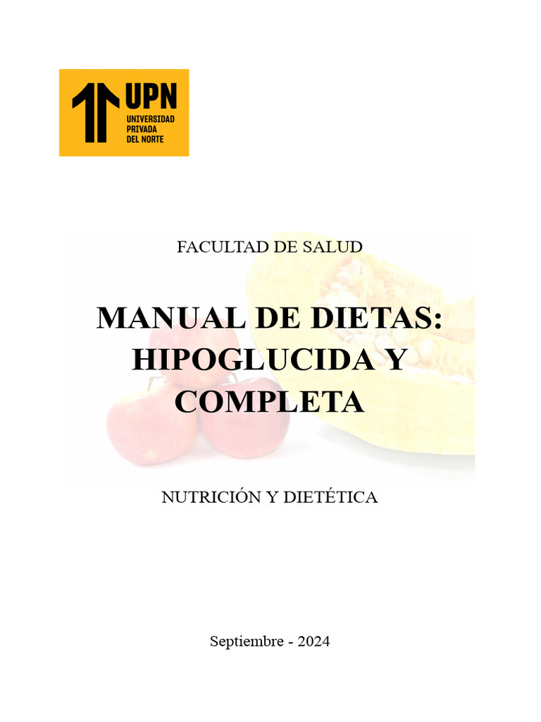 Manual - Dietas Hipoglucida y Completa | PDF | Dieta | Nutrición