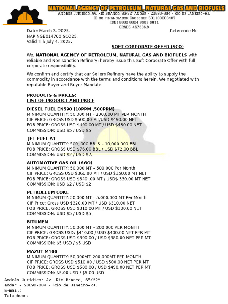 National Agency of Petroleum, Natural Gas and Biofuels | PDF | Letter ...