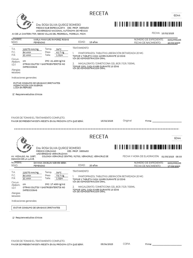 670975696-RECETA - PDF 20250210 170618 0000 | PDF | Especialidades Medicas | Medicina CLINICA