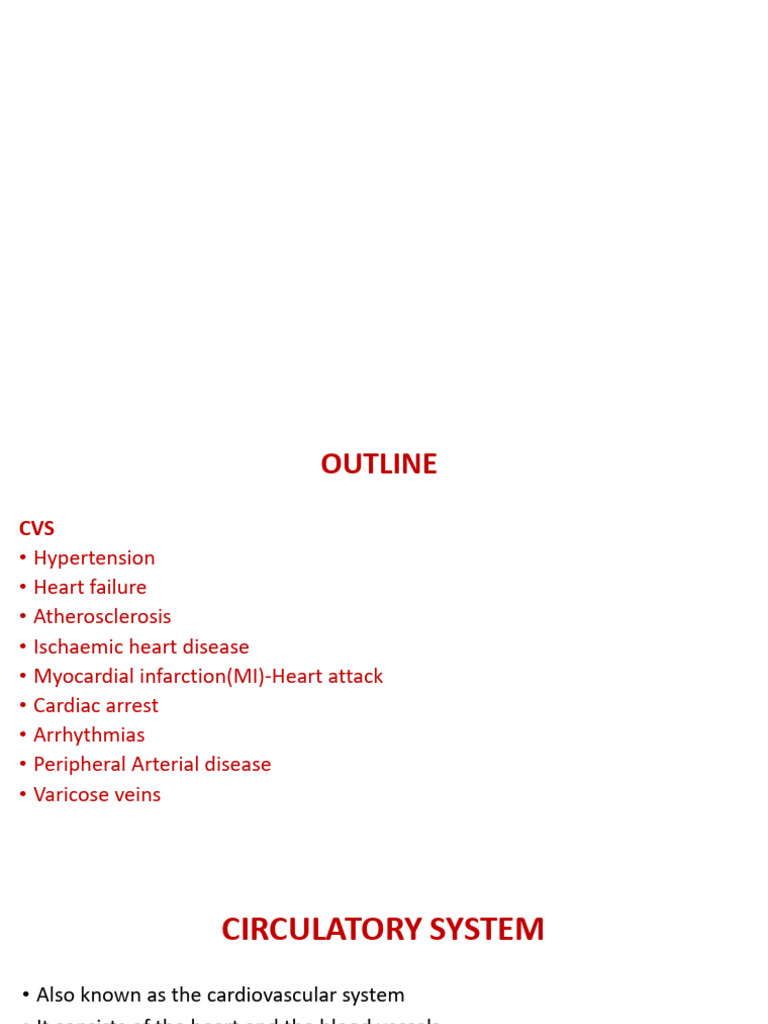 Cvs Pathophysiology for Mbbs Ur | PDF | Myocardial Infarction | Heart