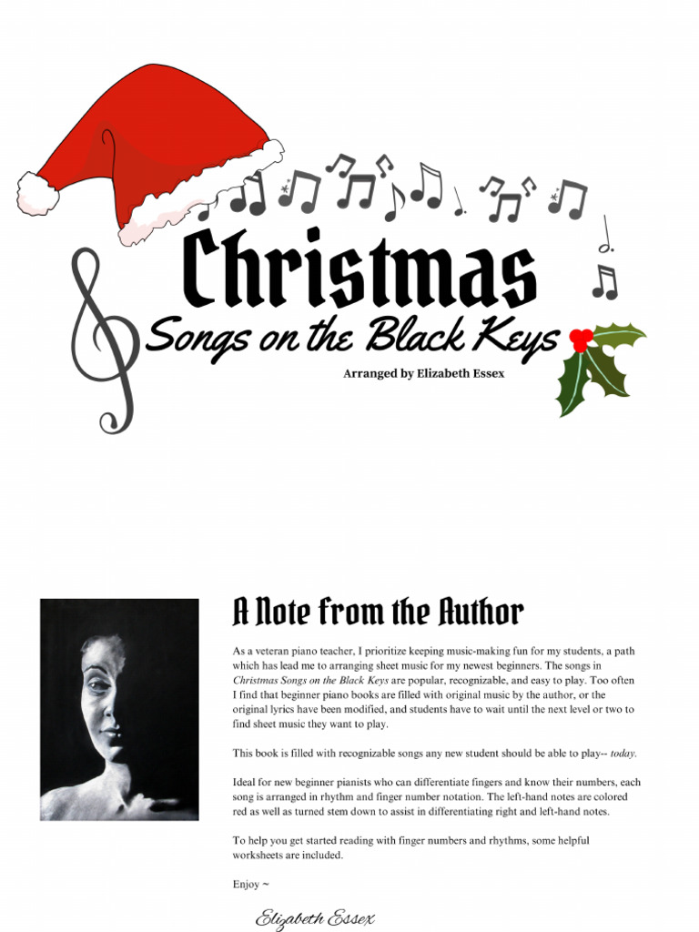 ChristmasontheBlackKeysPrestaffPianoSheetMusic 1 | PDF | Musical ...