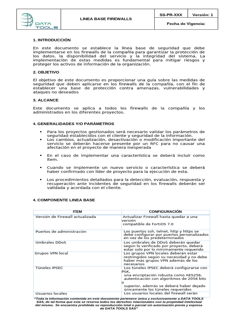 Línea Base de Seguridad para Firewalls | PDF | Cortafuegos (informática ...