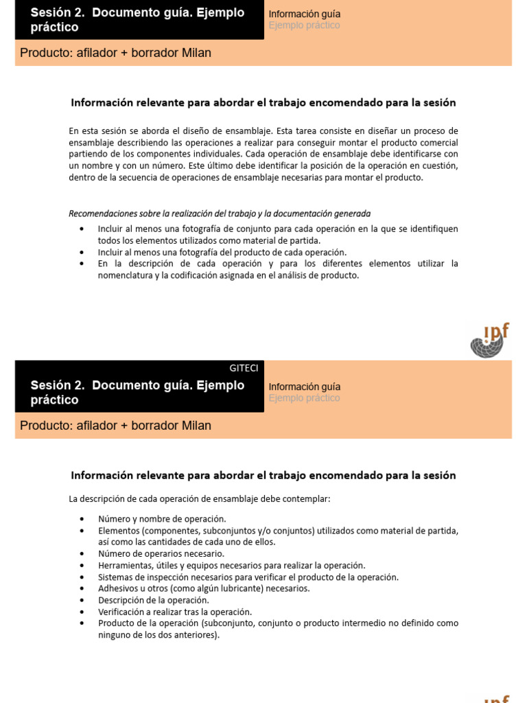 Sesión 2 Documento Guía. Ejemplo Práctico | PDF | Tornillo