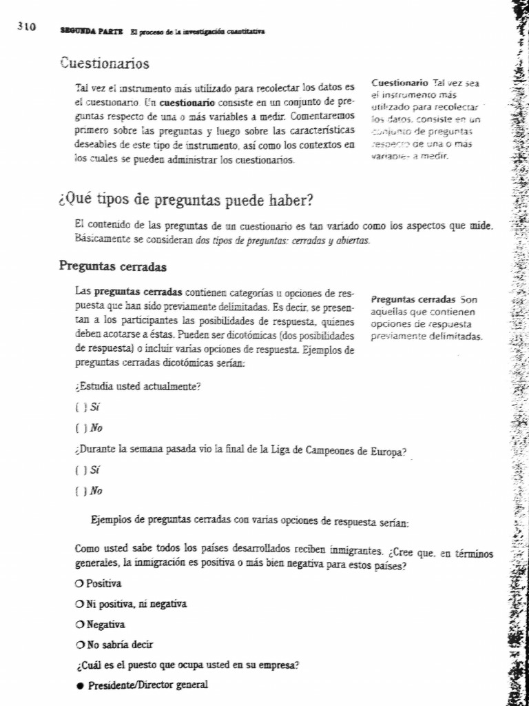Tipos de Preguntas | PDF | Cuestionario