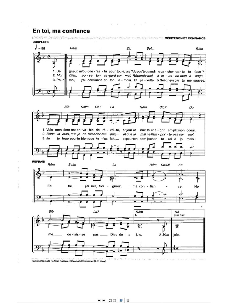 En Toi Ma Confiance | PDF