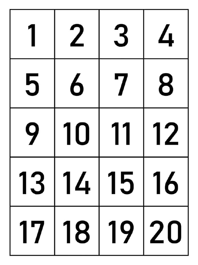 Numero 1-20 | PDF