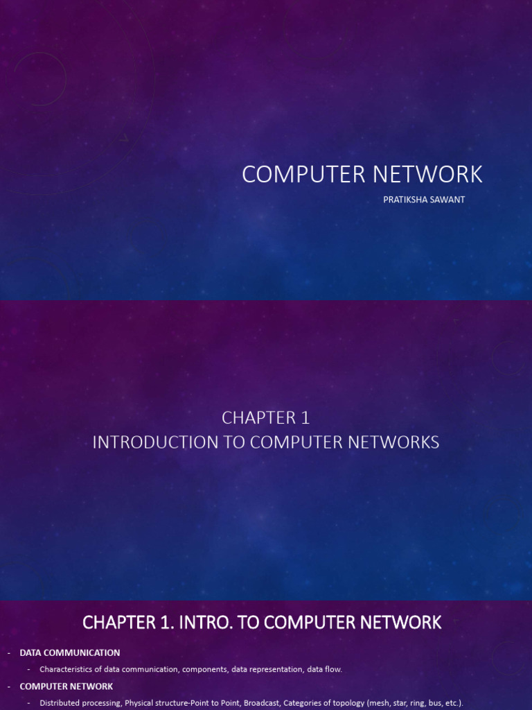 Chapt. 1 Intro. To Computer Networks | PDF | Computer Network | Network Topology