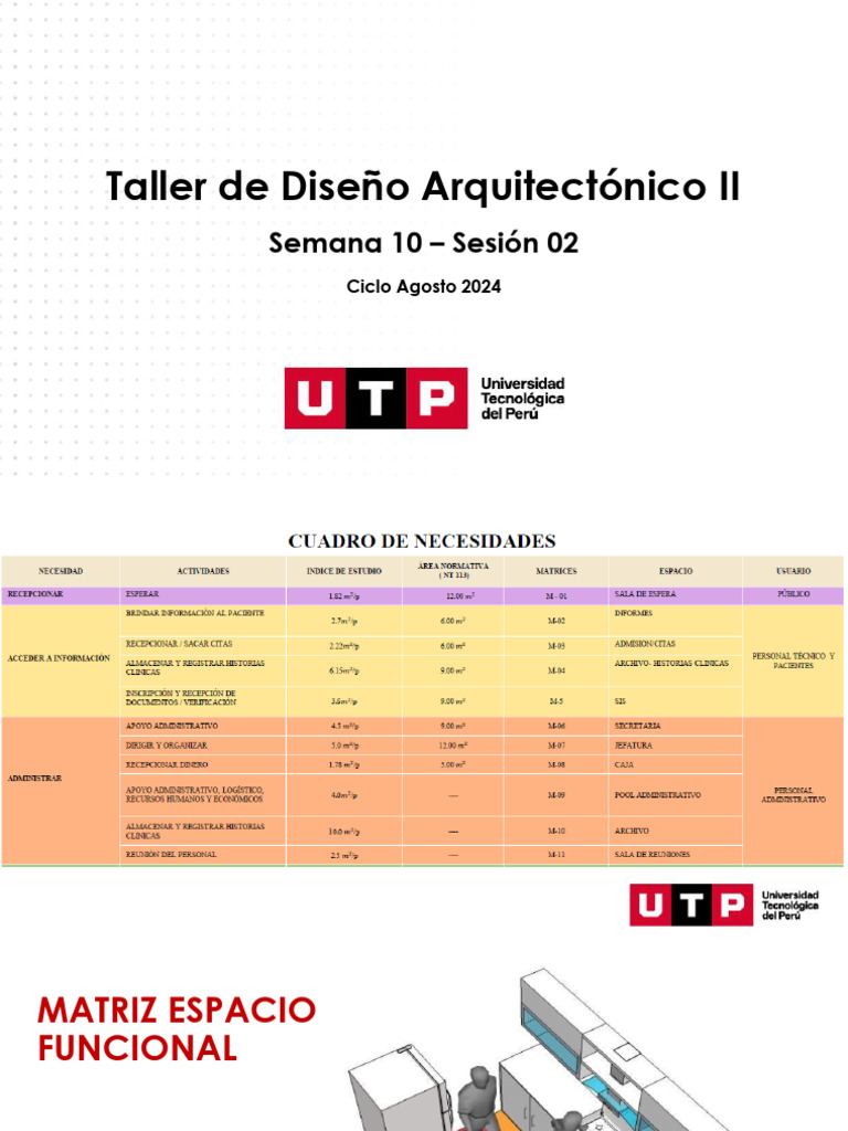 S10 - s1 - Matriz Espacio Funcional | PDF