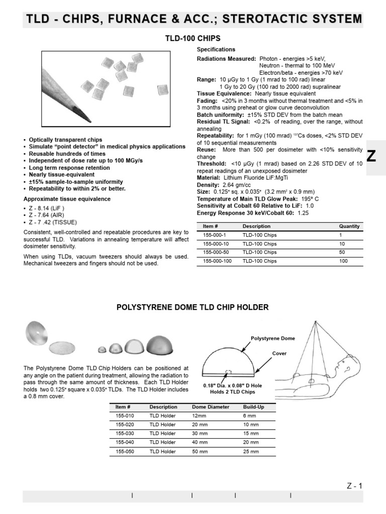 2019-Z-TLD_Chips_Furnace_Acc_Stereotactic_System | PDF | Electronvolt ...