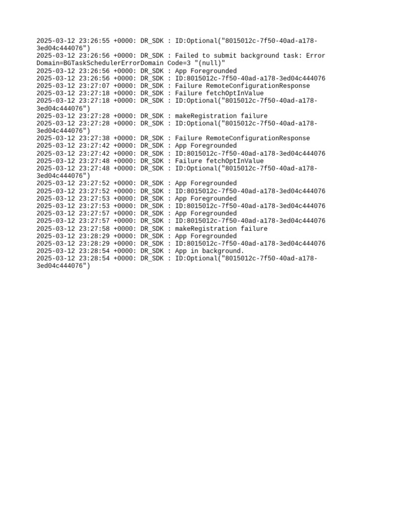 DR_SDK Error Log Analysis | PDF