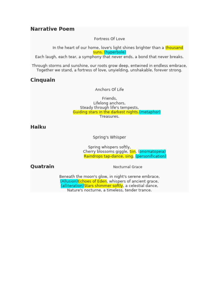 Narrative Poem | PDF