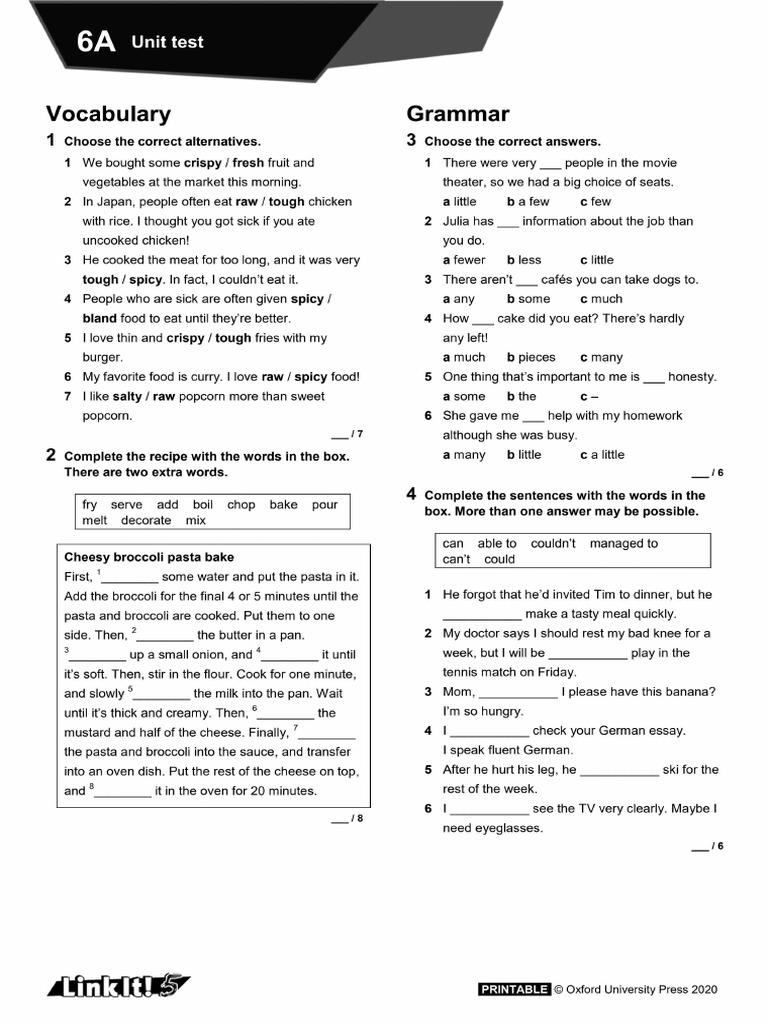 11 LI L5 Unit Test 6A | PDF